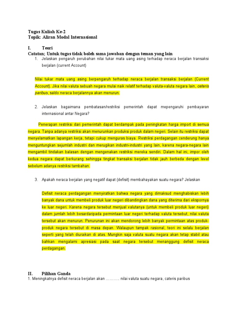 Tugas 2 MKI | PDF | Pengelolaan Keuangan & Uang