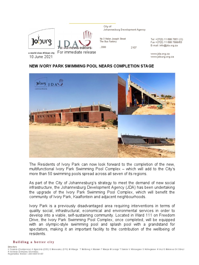New Ivory Park Swimming Pool Will Offer A Range of Uses v2 Final | PDF ...