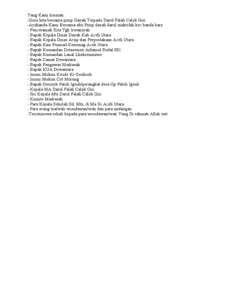 Wisuda Santri Darul Falah 2018 | PDF | Kesehatan Holistik