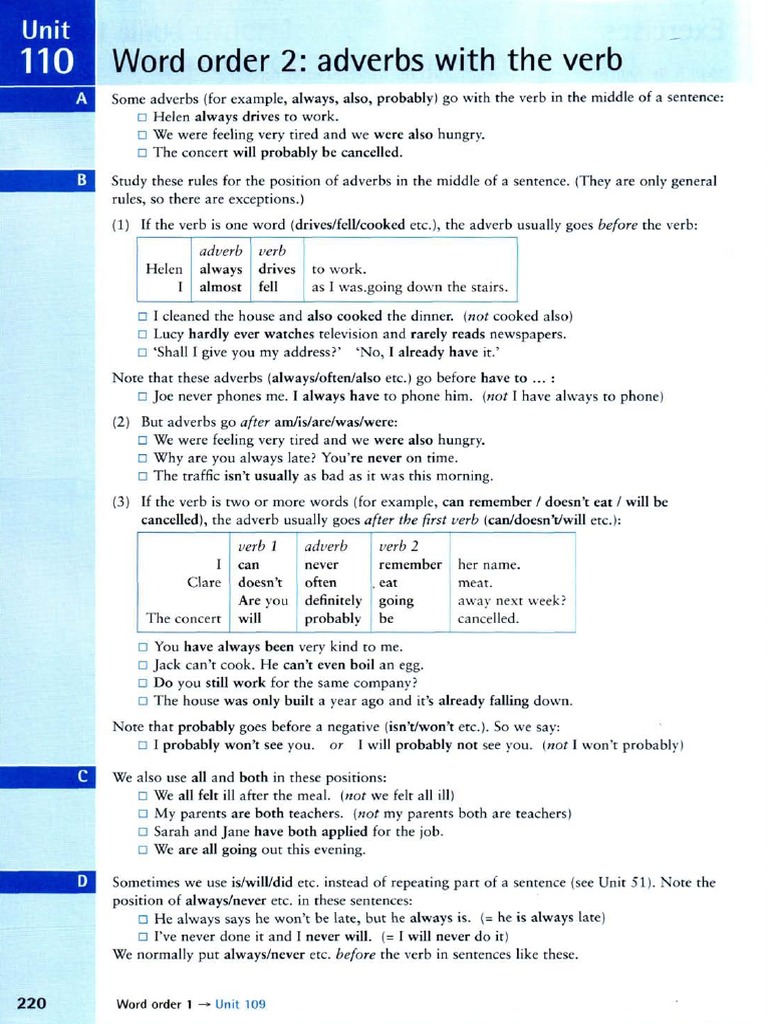 Blue-Murphy - 110 - Word Order 2 | PDF