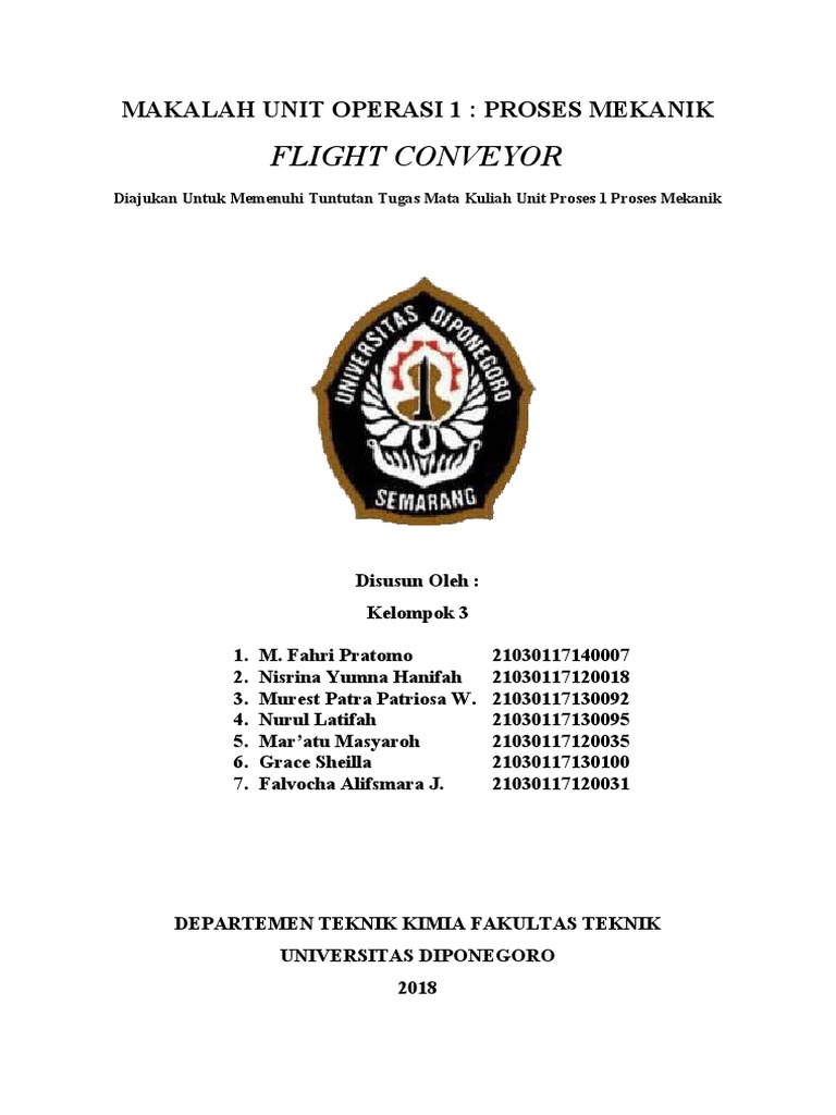 Peran dan Fungsi Flight Conveyor | PDF