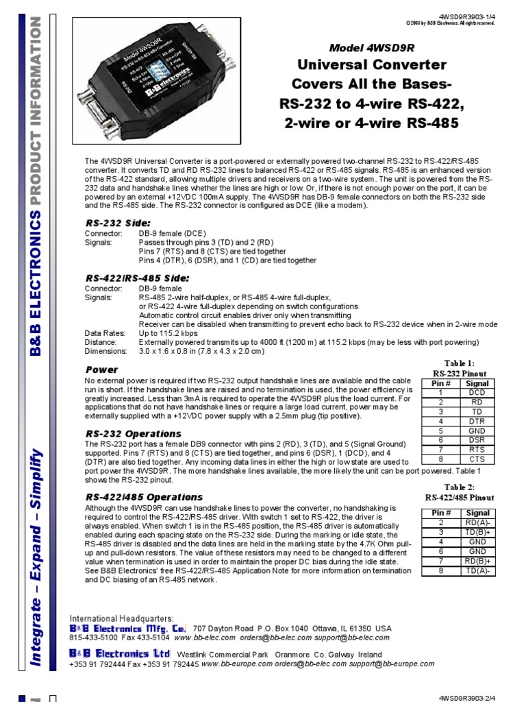 Conversor 4WSD9R-3903 | PDF | Information And Communications Technology ...