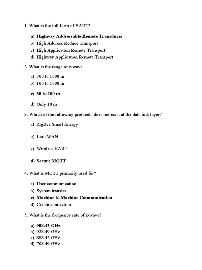 A) Highway Addressable Remote Transducer | PDF | Osi Model | Internet ...