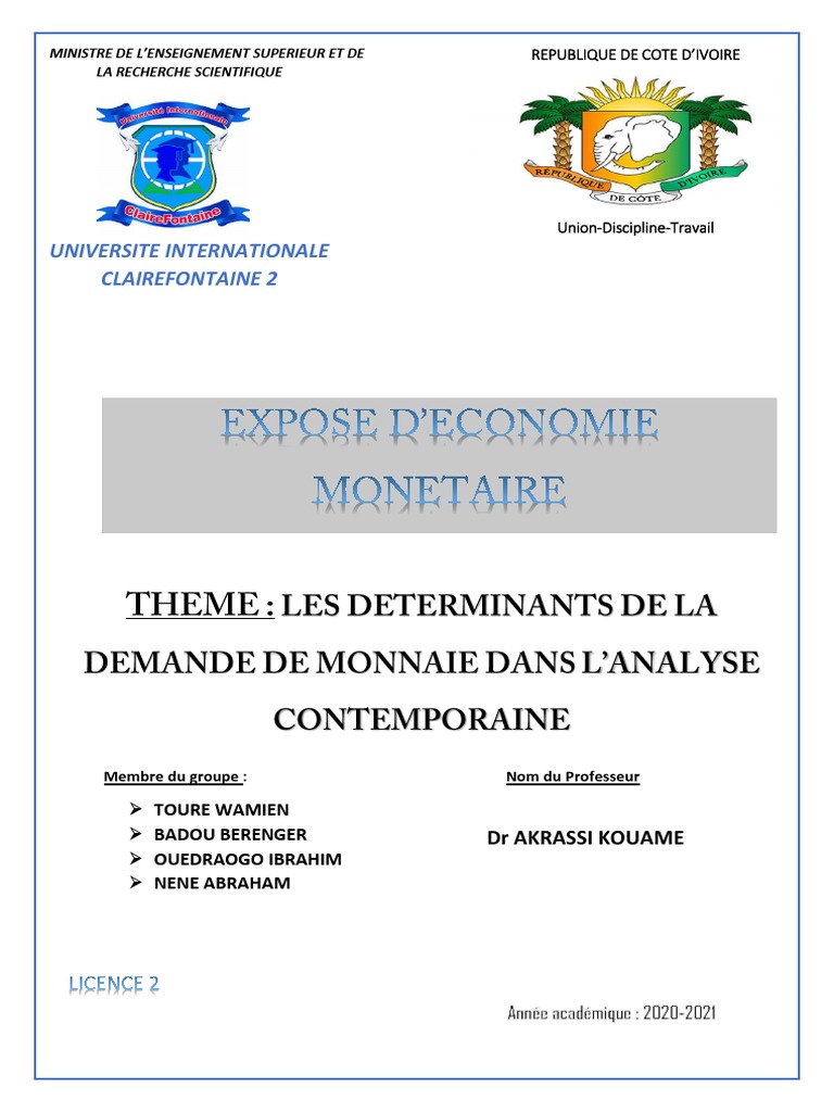 Vrai Exposé Économie Monétaire | Download Free PDF | Milton Friedman | Keynésianisme