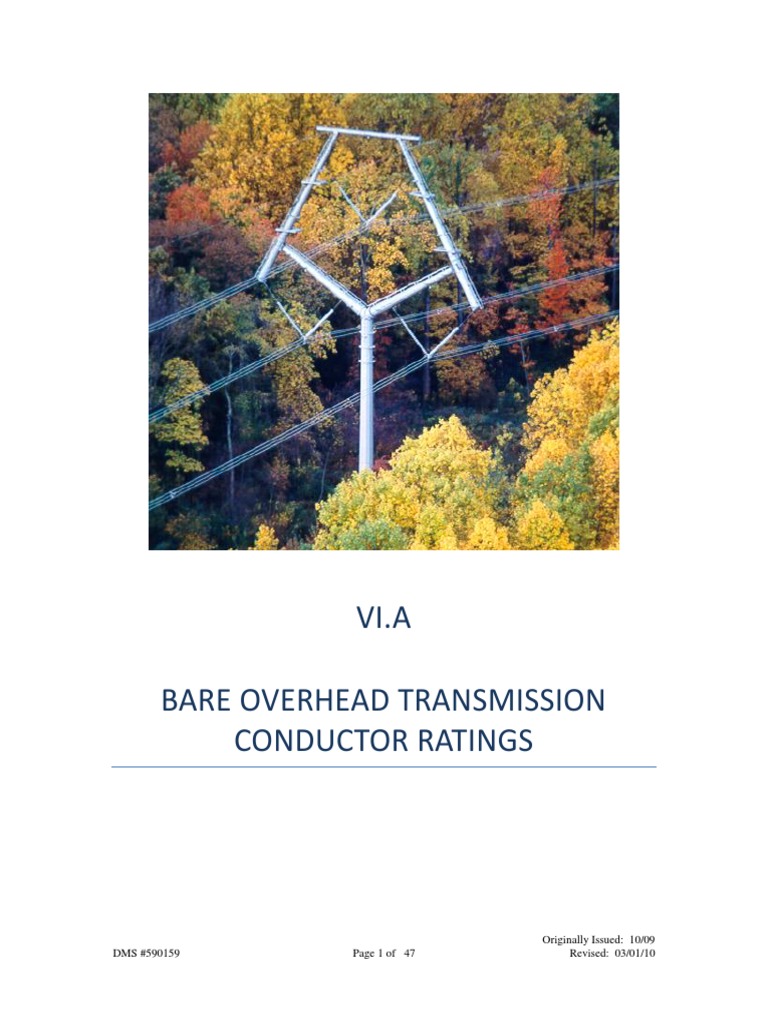 Vi.A Bare Overhead Transmission Conductor Ratings | PDF | Electrical ...