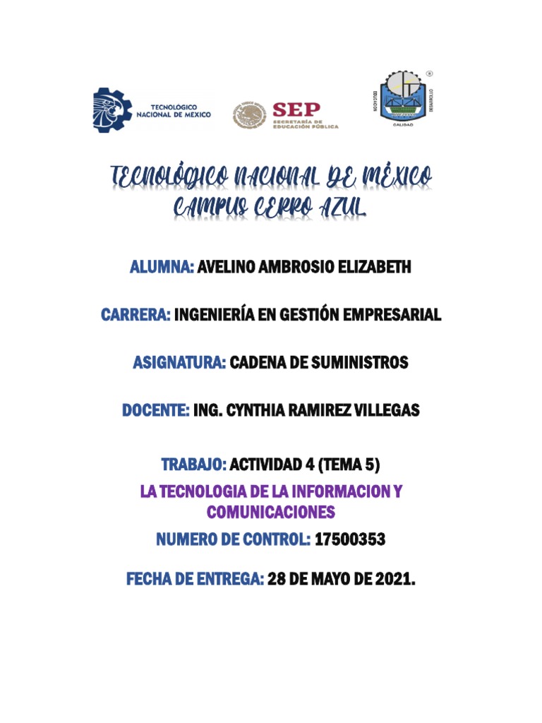 Act.4 T5 | PDF | Logística | Empresas