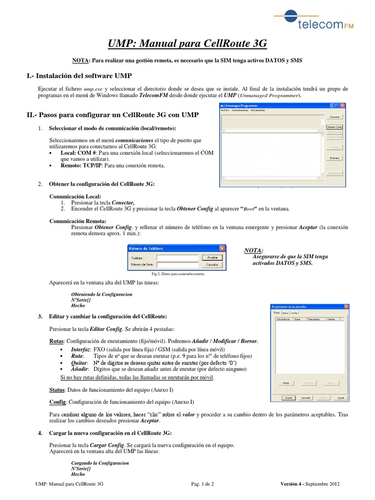 UM-28-Manual UMP CellRoute 3G | PDF | 3 G | Ventana (informática)