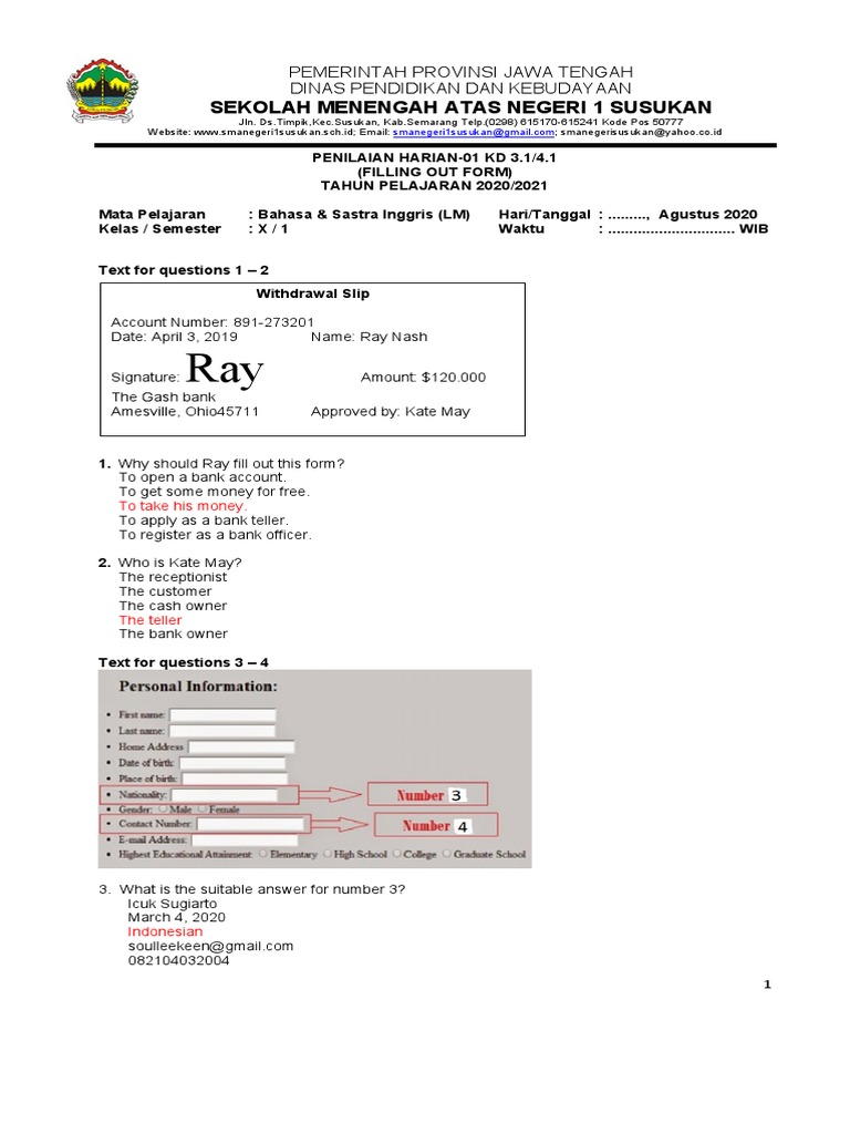 PH-01 (KD 3.1) Filling Out Forms (PG20) - GForm | PDF | Business | Science