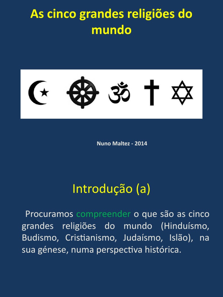 As Cinco Grandes Religioes Do Mundo | PDF | Os Dez Mandamentos | Torá
