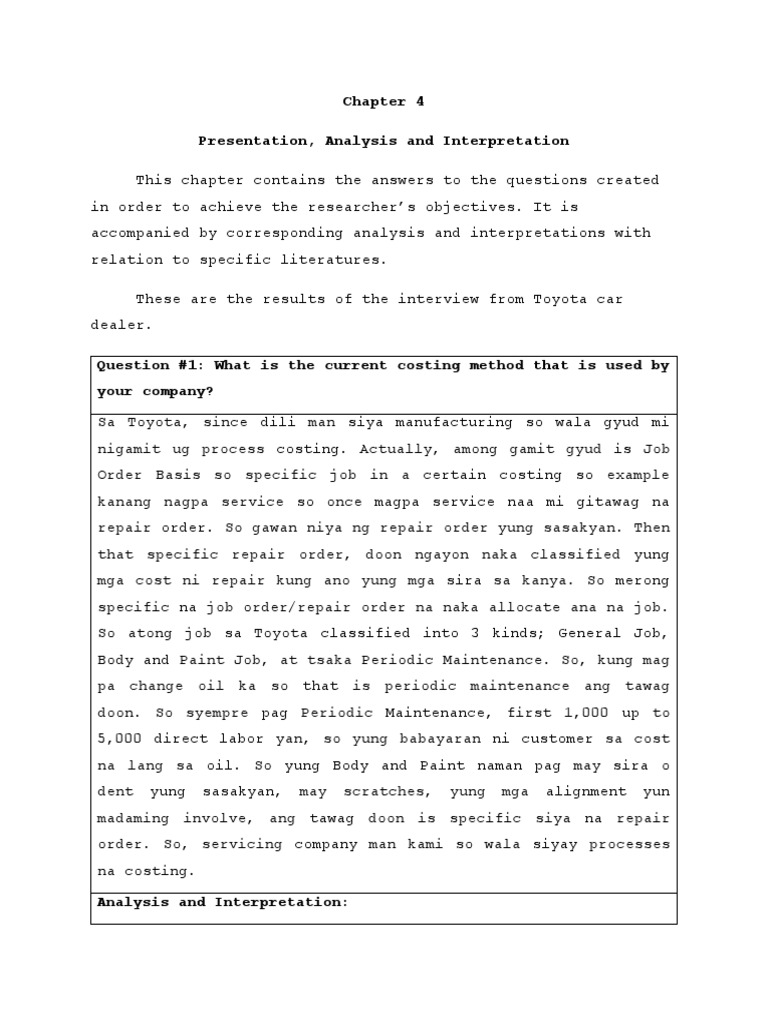 Presentation, Analysis and Interpretation | PDF | Inventory | Business