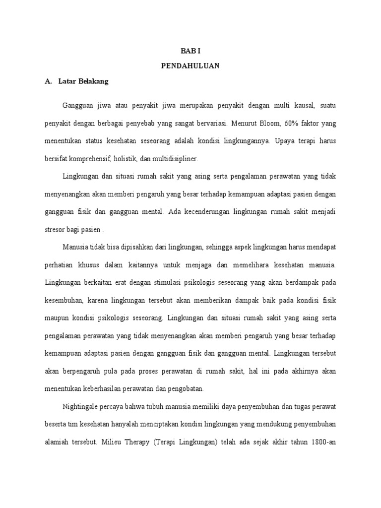 Seminar Terapi Lingkungan | PDF