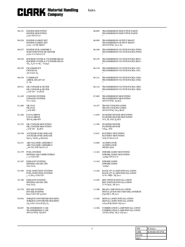 C80D-9678 Catalogo Clark | PDF | Axle | Transmission (Mechanics)
