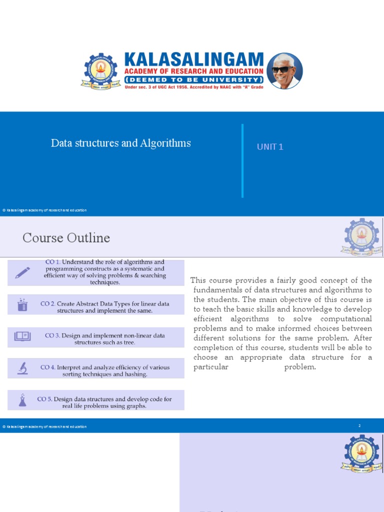 Data Structures And Algorithms Unit 1 Pdf Time Complexity Data Type 2846