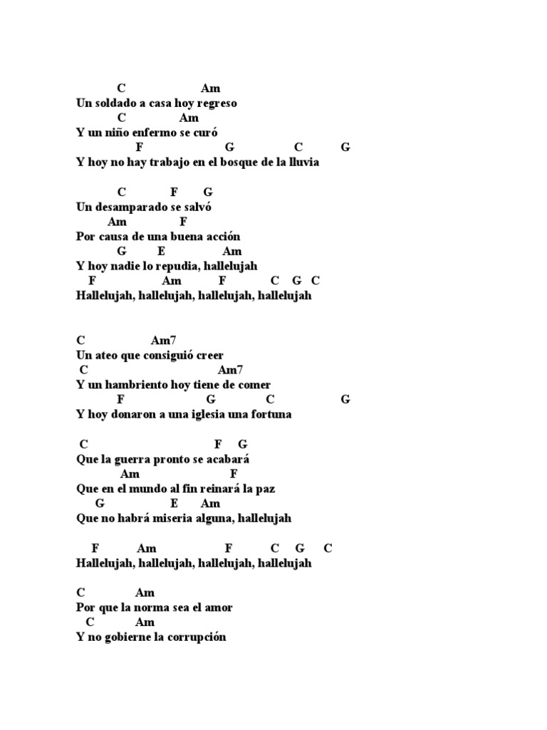 Aleluya Acordes | PDF