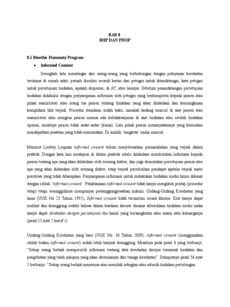 BHP PHOP Dafpus | PDF