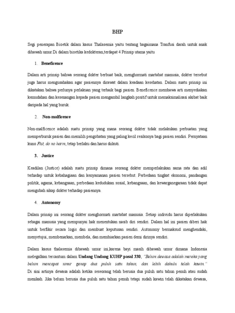 BHP Thalassemia | PDF