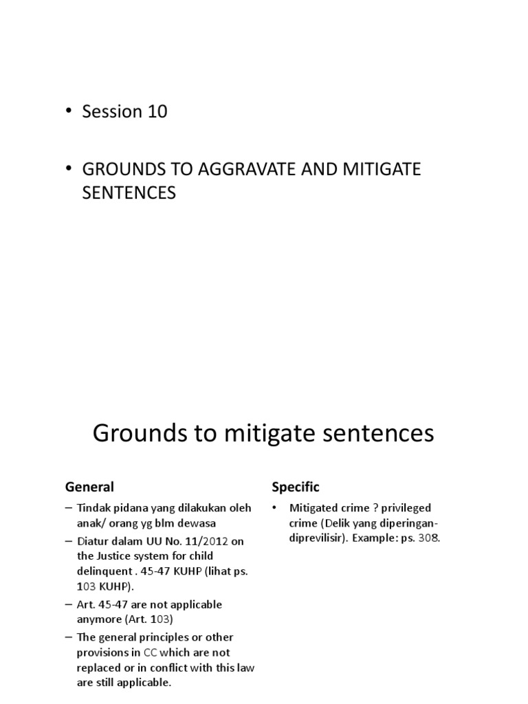 Grounds To Aggravate and Mitigate Sentences (Eng) | PDF | Recidivism ...