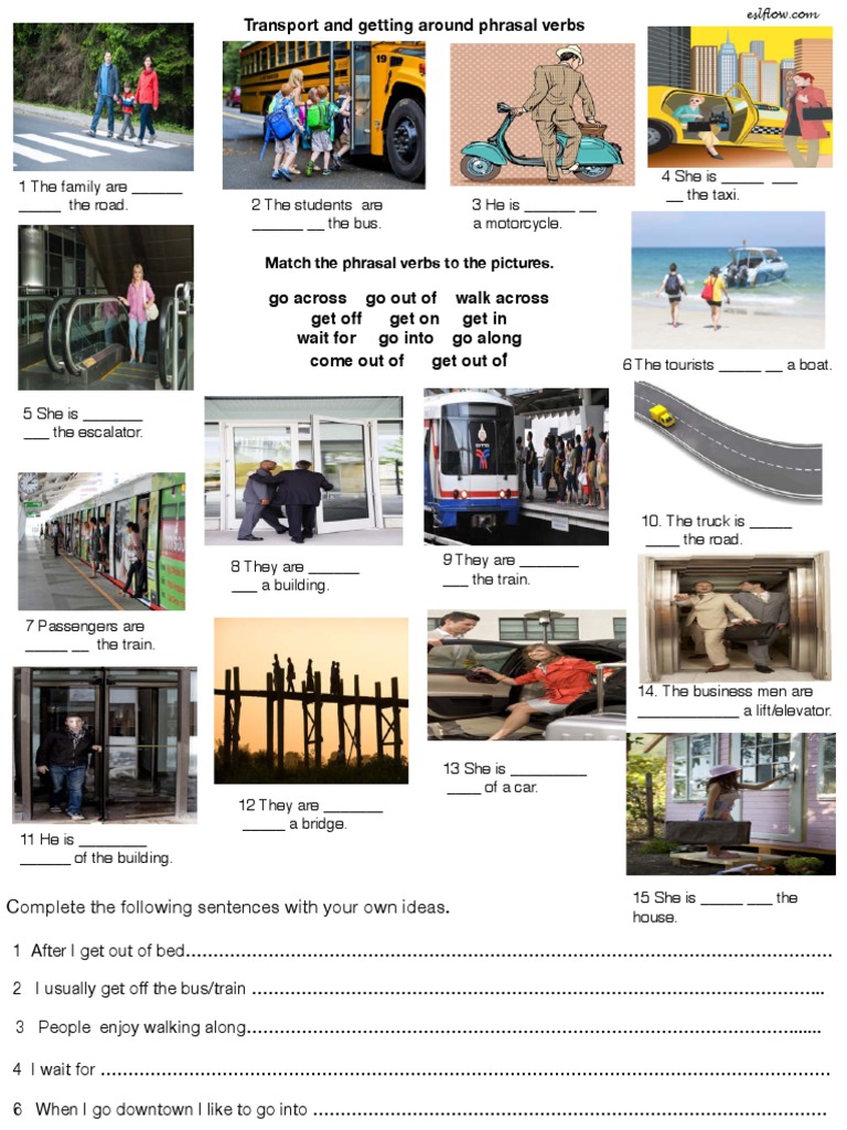 Transport and Getting Around Phrasal Verbs 2020 New 1 | PDF ...