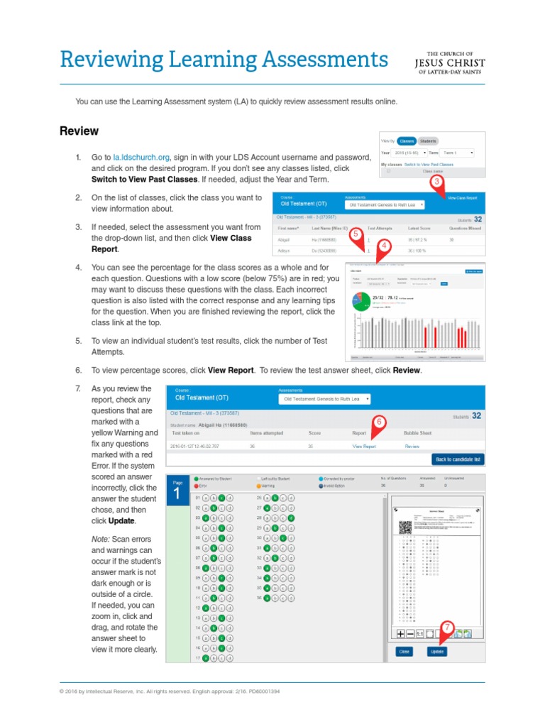 Reviewing Learning Assessments: Review | PDF