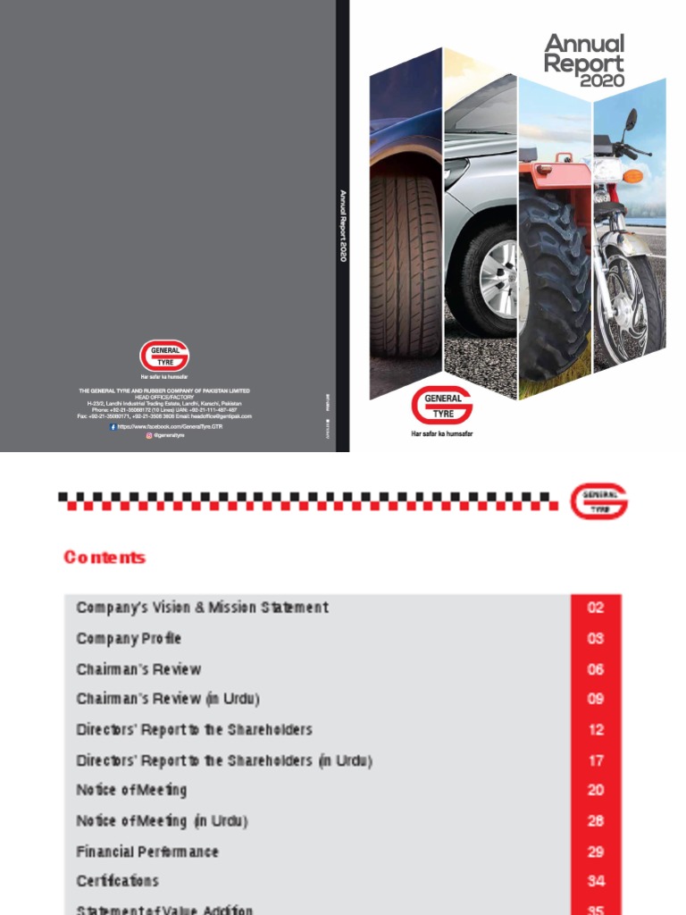 General Tyre Annual Report June 30 2020 1 | PDF | Equity (Finance ...