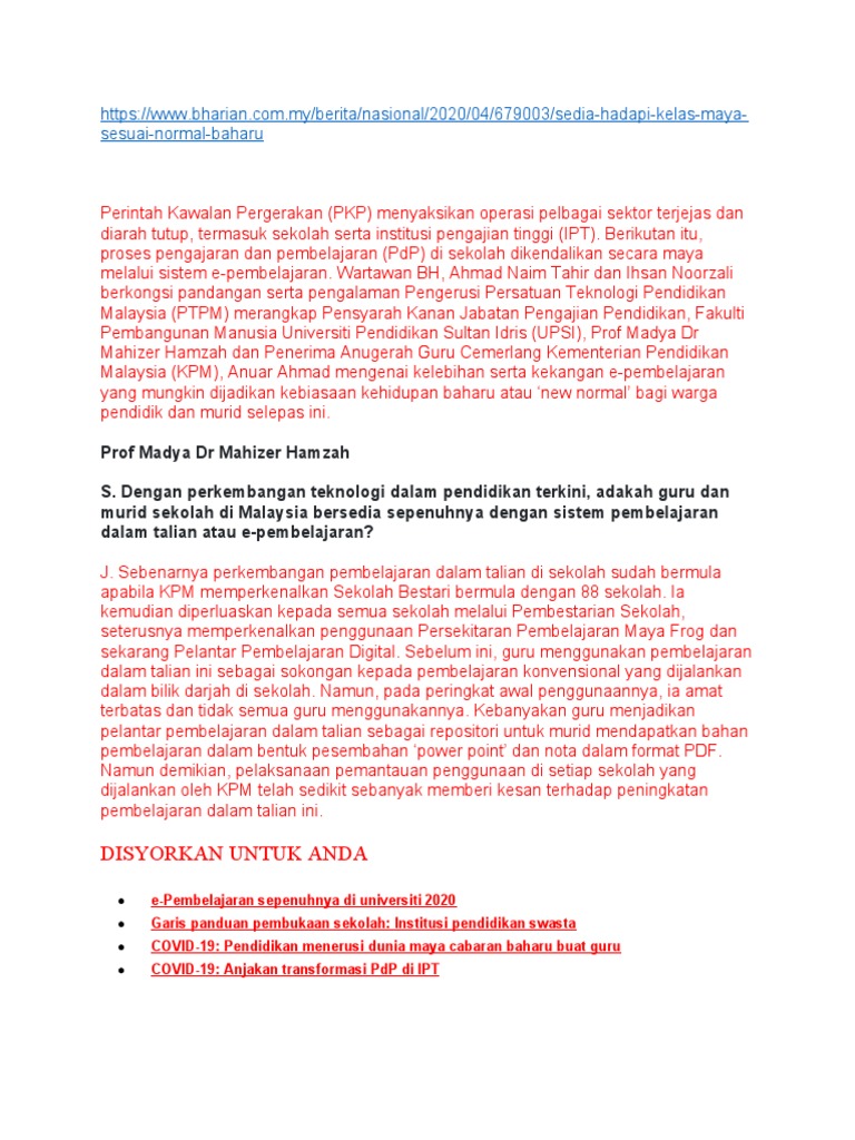 Rumusan PDPR Online ADS607 | PDF