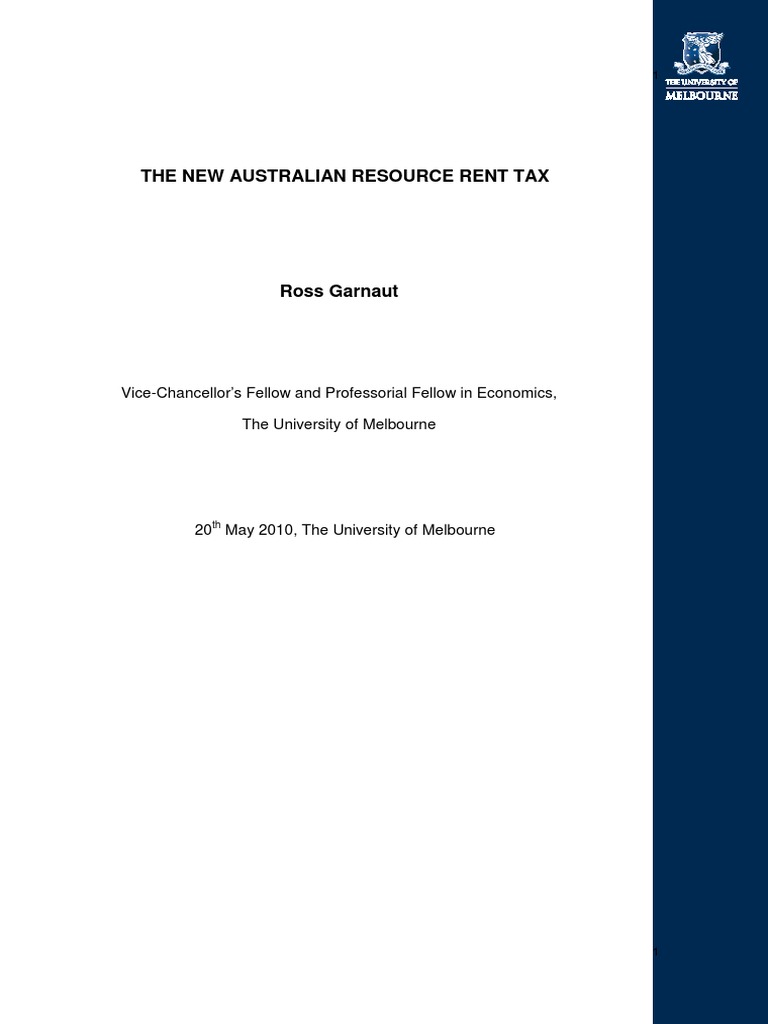 The New Australian Resource Rent Tax | PDF | Externality | Taxes