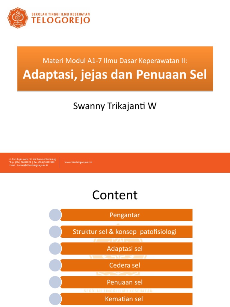 Adaptasi, Jejas Dan Penuaan Sel | PDF