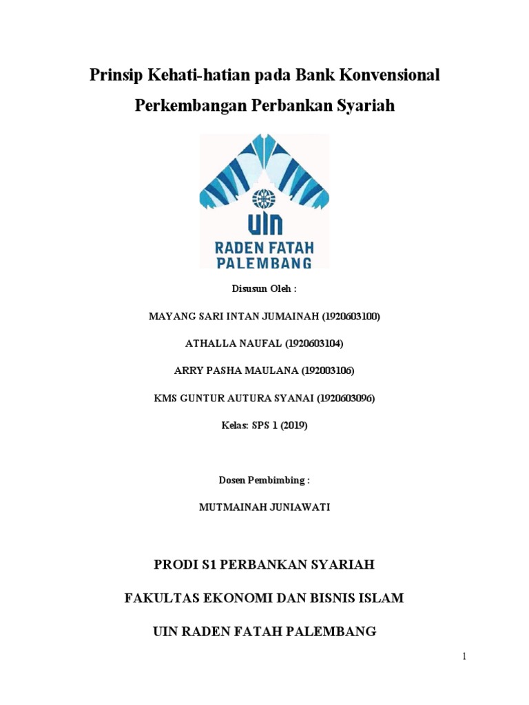 Prinsip Kehati-Hatian Pada Bank Konvensional Perkembangan Perbankan Syariah | PDF | Ilmu Sosial