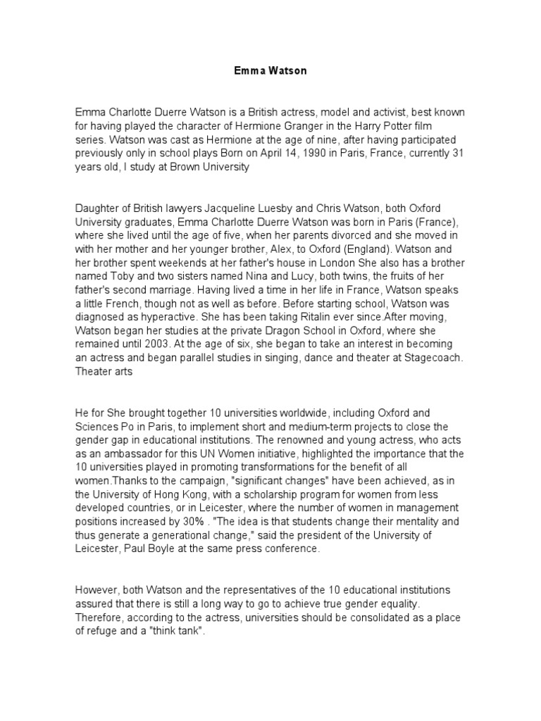 Emma Watson | PDF