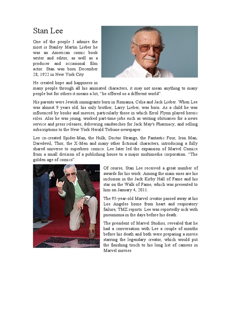 Stan Lee, Biography