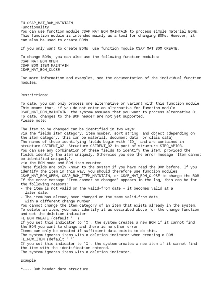 Bom Change RFC | PDF | Data | Function (Mathematics)