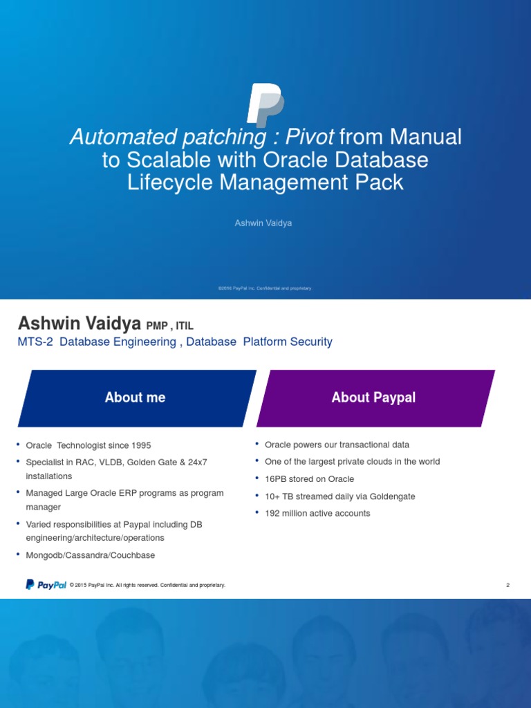 Automated Patching: Pivot From Manual: To Scalable With Oracle Database ...