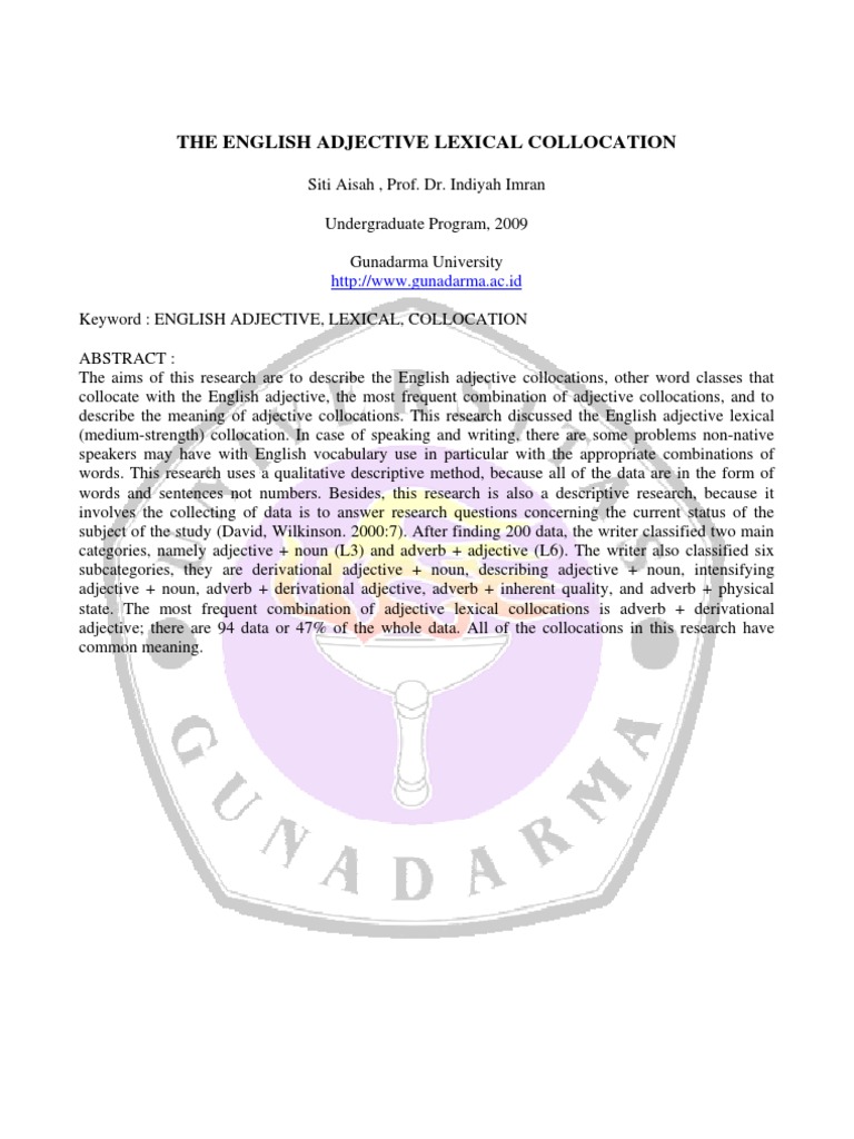 Lexical Collocation 1 | PDF | English Grammar | English Language