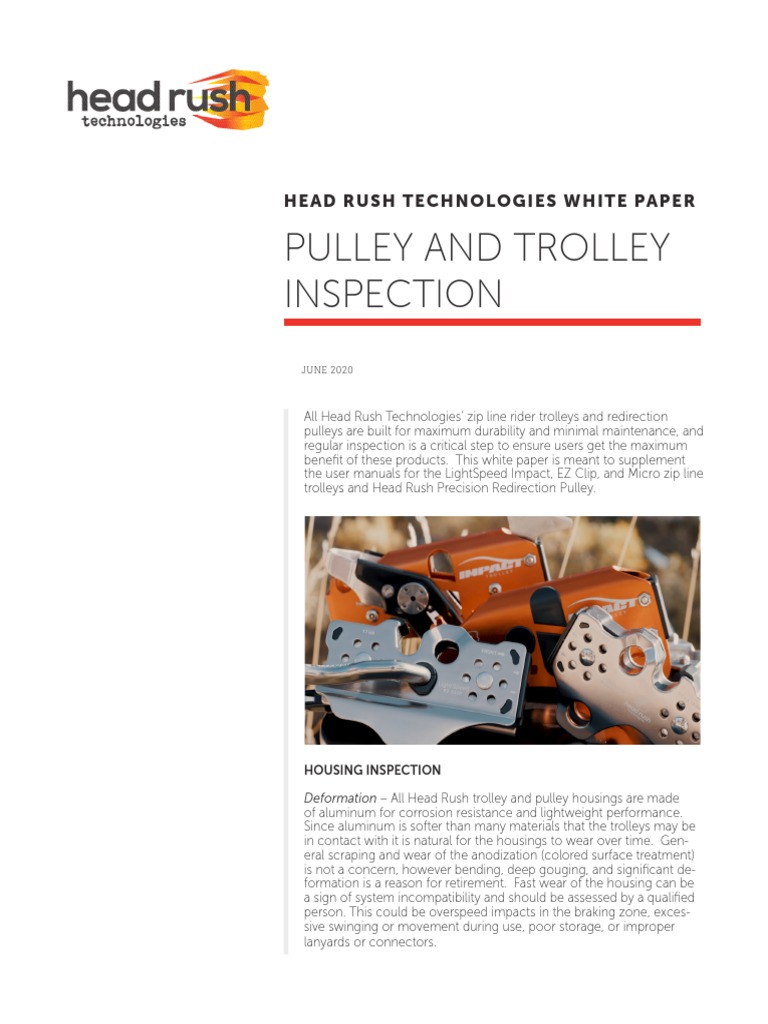 Pulley and Trolley Inspection Guide | PDF | Wear | Mechanical Engineering