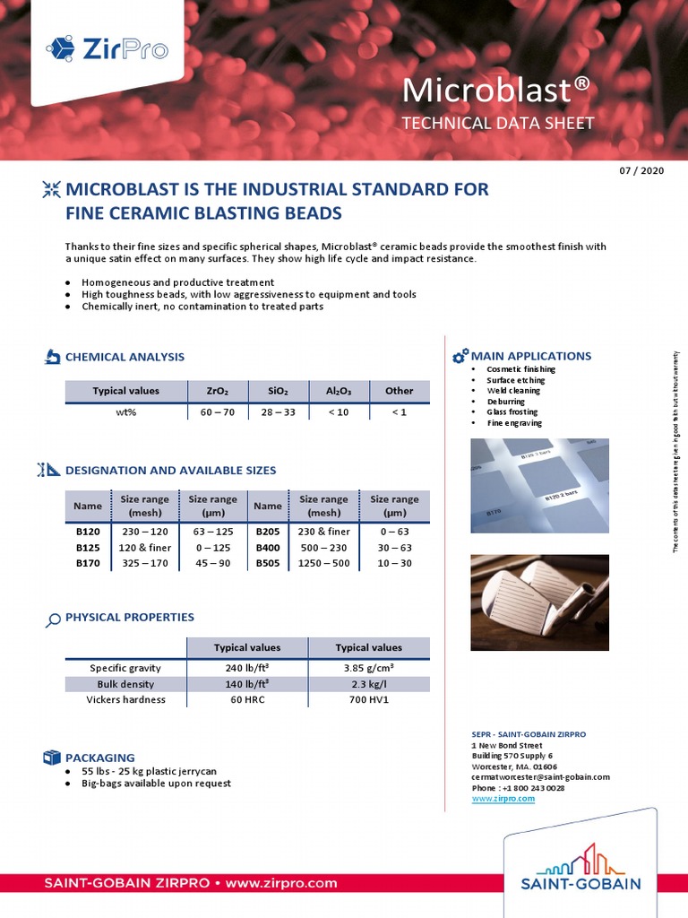 Zirpro TDS Microblast USA Surface Treatment | PDF