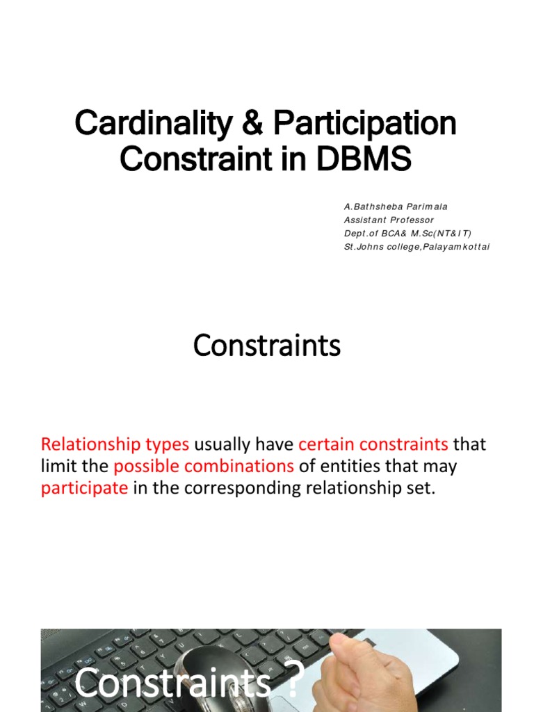 DBMS-Cardnality and Constraints | PDF | Relational Database | Software Design