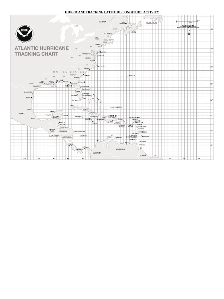 Hurricane Tracking Latitude-Longitude Activity | PDF | Atmospheric ...