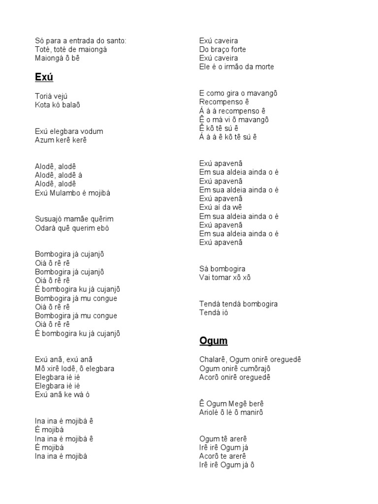 Cantigas | PDF | Divindades | Santeria