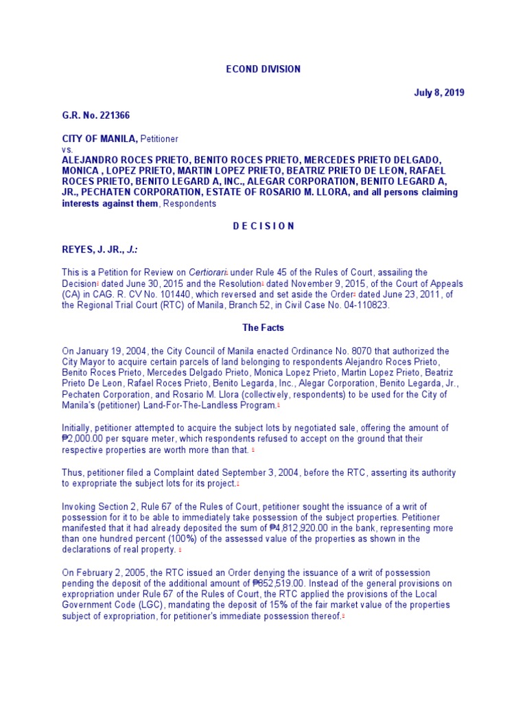 Case On Expropriation 2019 | PDF | Eminent Domain | Public Law