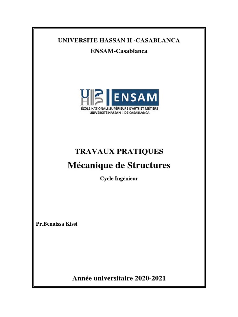 TP Mds Simulation | PDF | Treillis (assemblage) | Résistance des matériaux