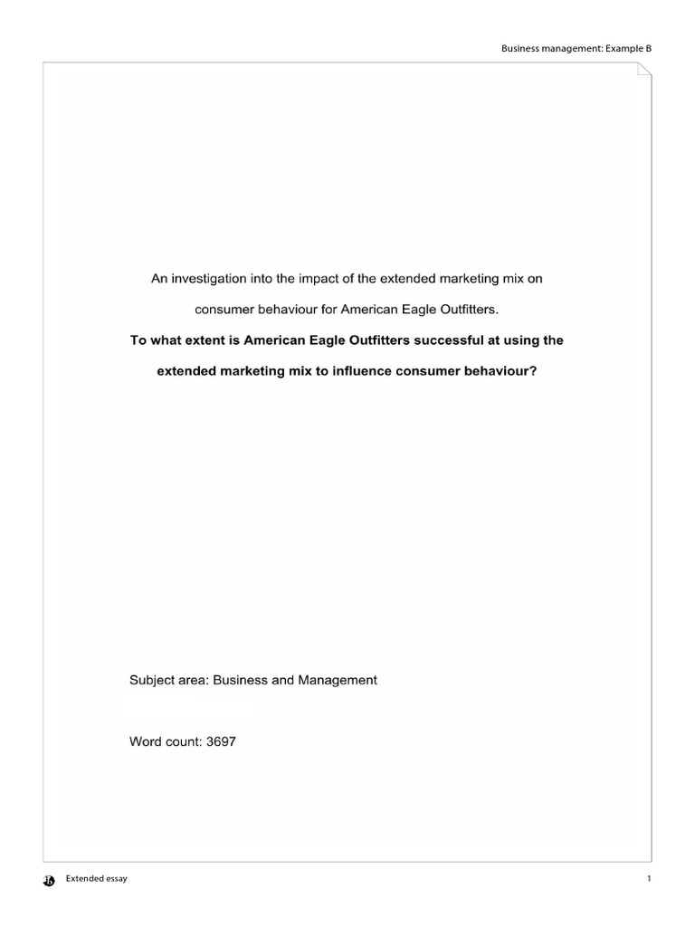 Business Management Extended Essay Guide | PDF | Vocational Education ...