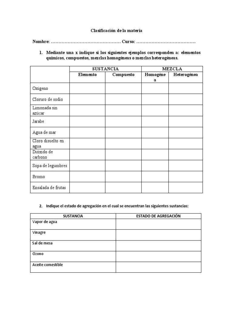 Taller de Repaso La Materia 2 | PDF