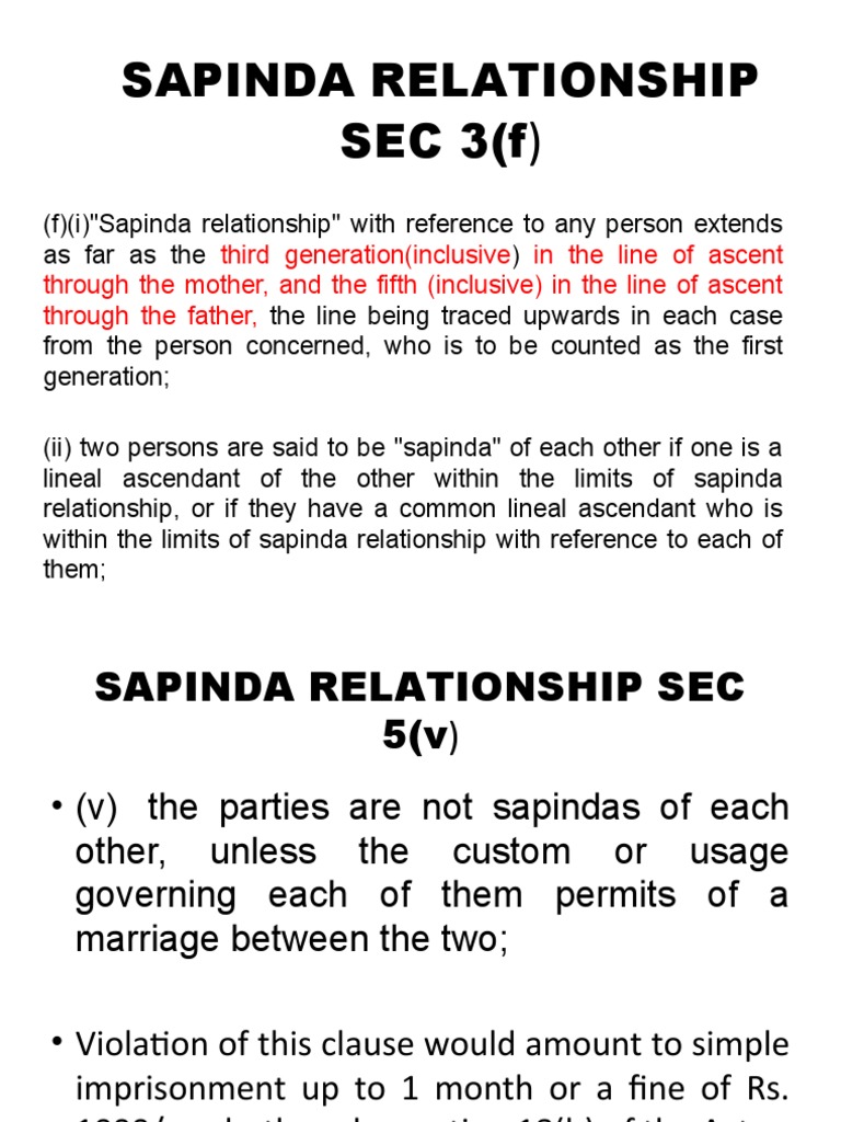 Sapinda Relationship Sec 3 (F) | Download Free PDF | Social ...