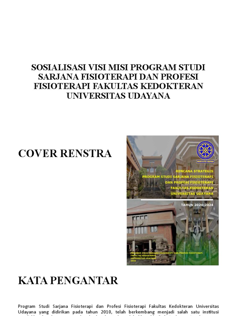 Sosialisasi Visi Misi Program Studi Sarjana Fisioterapi Dan | PDF