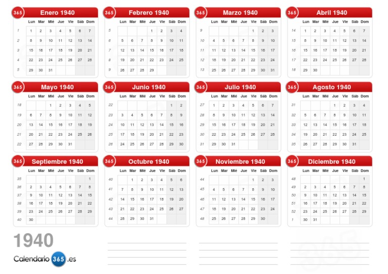 Calendario 1940 v2.0 | PDF | Violencia