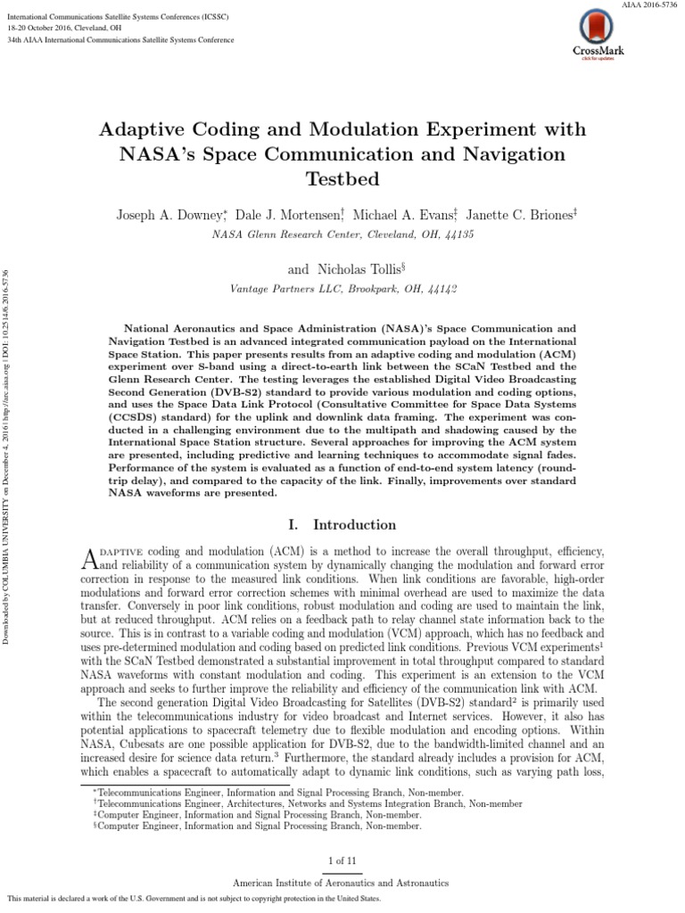 Adaptive Coding and Modulation Experiment With | PDF | Software Defined ...
