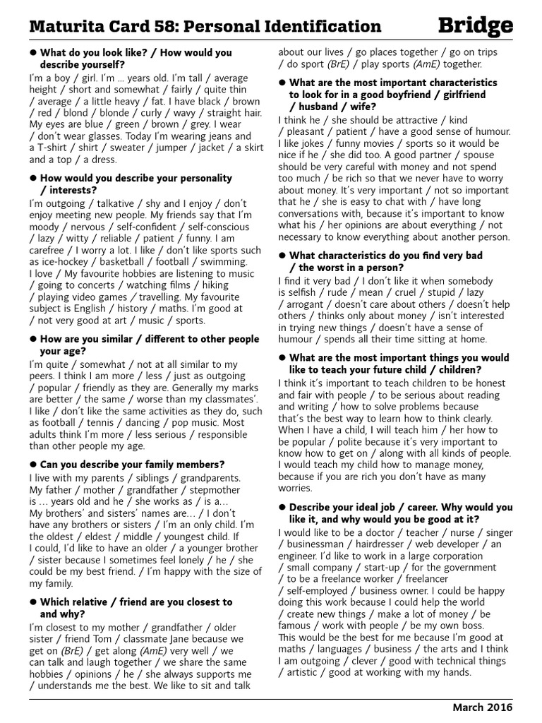 58 - Personal Identification | PDF