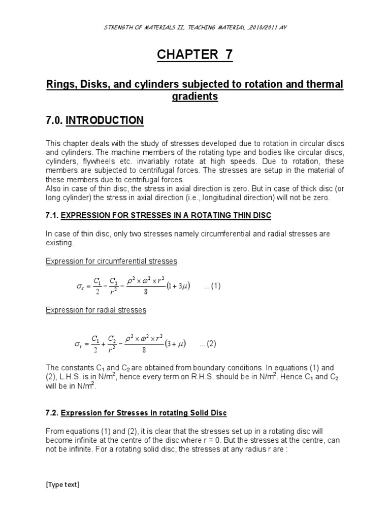 Strengths 7th Chapter | PDF | Stress (Mechanics) | Strength Of Materials