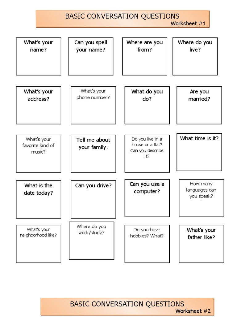 Basic ESL Conversation Questions | PDF | Foreign Language Studies ...