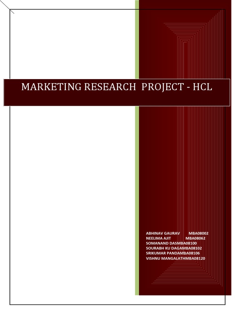 Marketing Research Pdf Business Survey Methodology